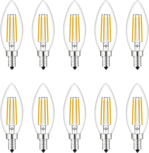 NARKEN 10 Pack, E14 LED Light Bulb, Candle Bulb Warm White 3000K, 4W ...