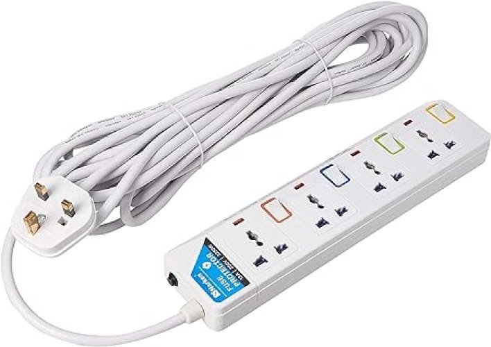 Narken E-Series Electric Universal Extension Cord 4 Socket 10 Meter ...