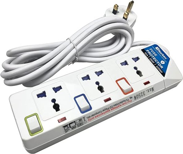 Narken E-Series Electric Universal Extension Cord 3 Socket 3 Meter