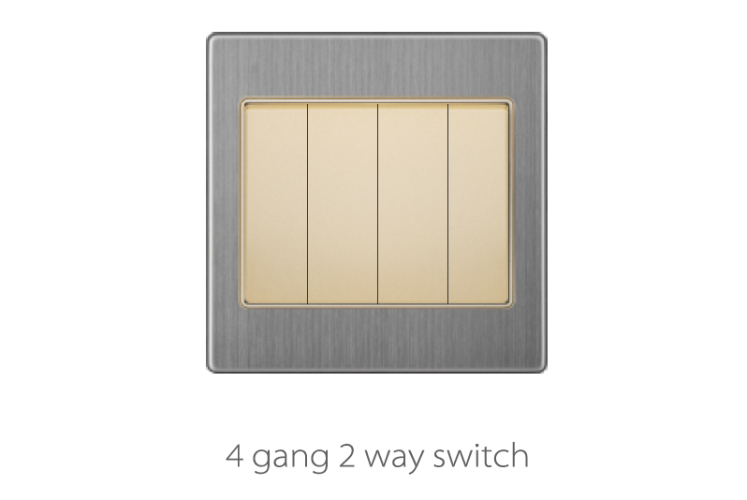 V3 Golden-Stainless 1-4 Gang 2 Way