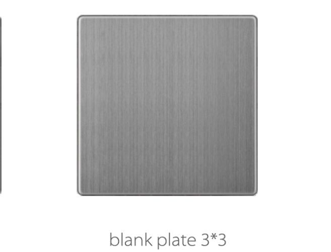 V3 Golden-Stainless Blank Plate - Modesy