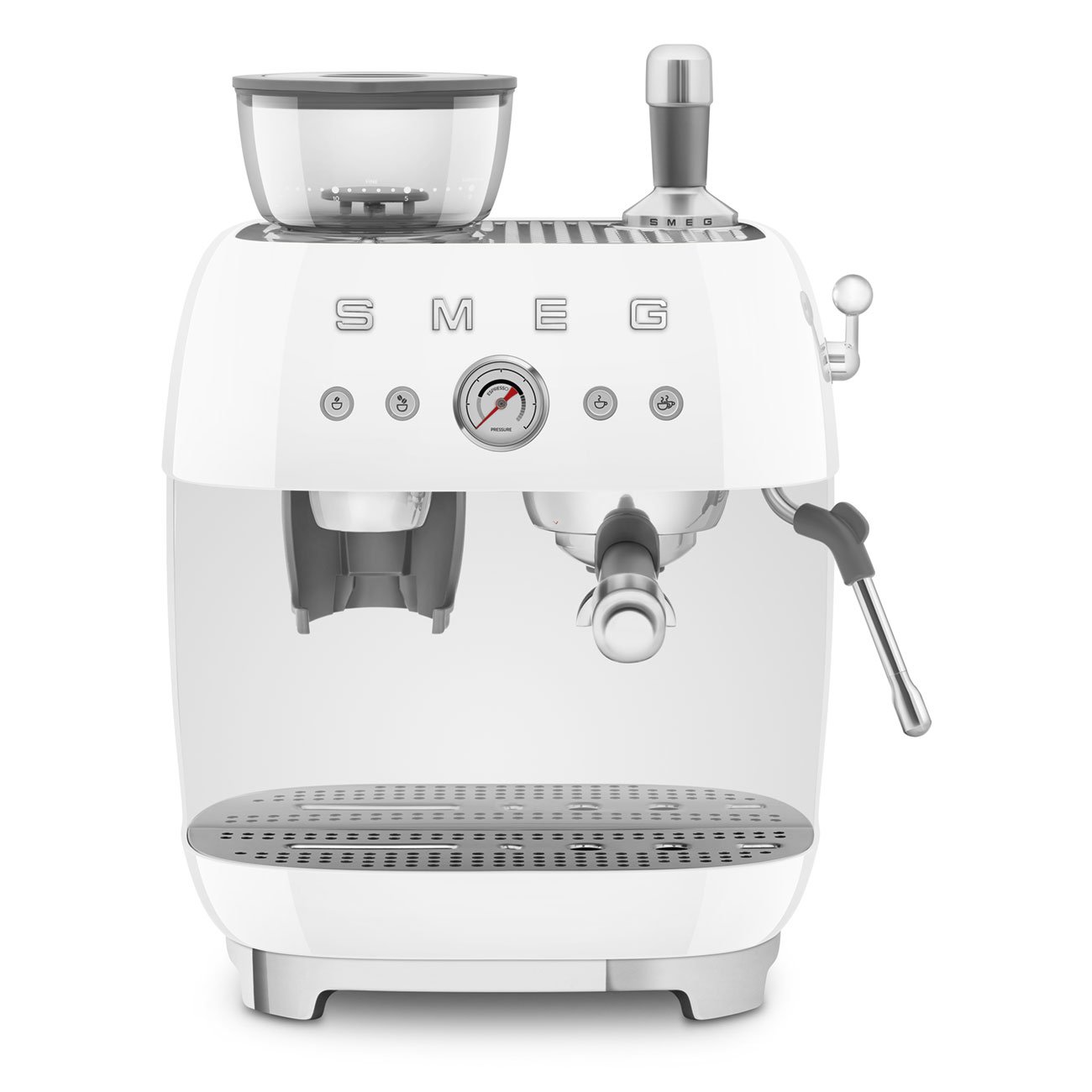 Smeg Coffee Machine with Grinder, EGF03WHUK - Modesy